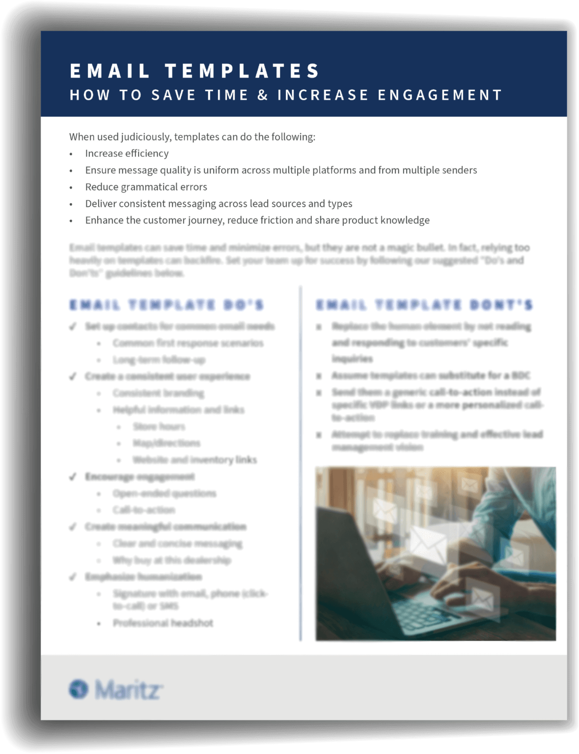 Lead Response Email Template Do's and Don'ts | Maritz