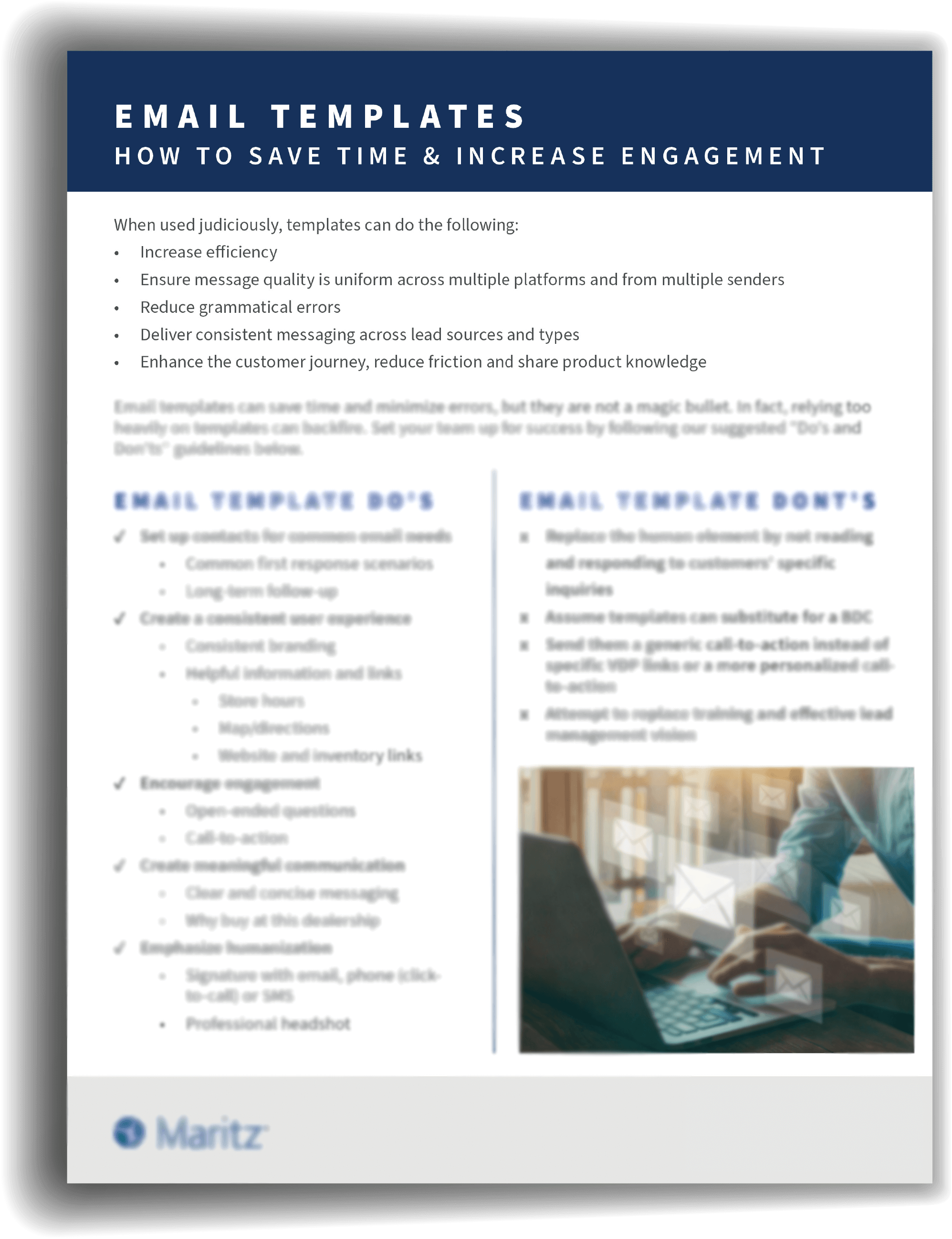 Lead Response Email Template Do's and Don'ts | Maritz